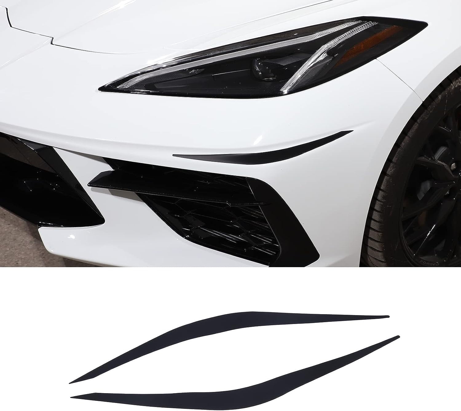 TINKI Front Bumper Lip Corner Decal Compatible with Chevrolet Corvette ...
