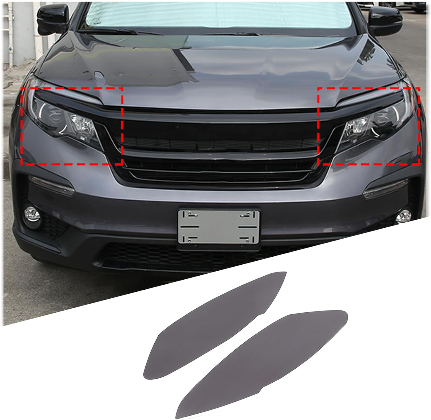 TINKI Front Headlights Tinted Film for Honda Pilot 2016-2022, Car Front ...