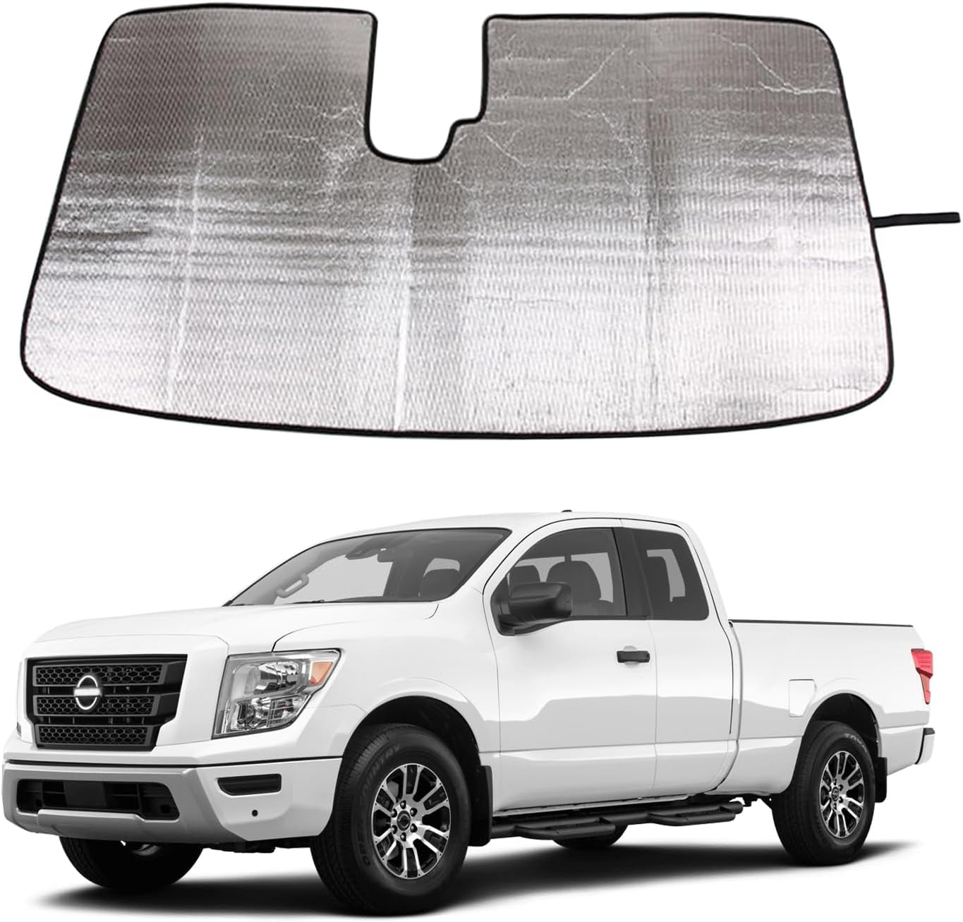 TINKI Front Window Sun Shade for Nissan Titan 2020-2023, Foldable ...