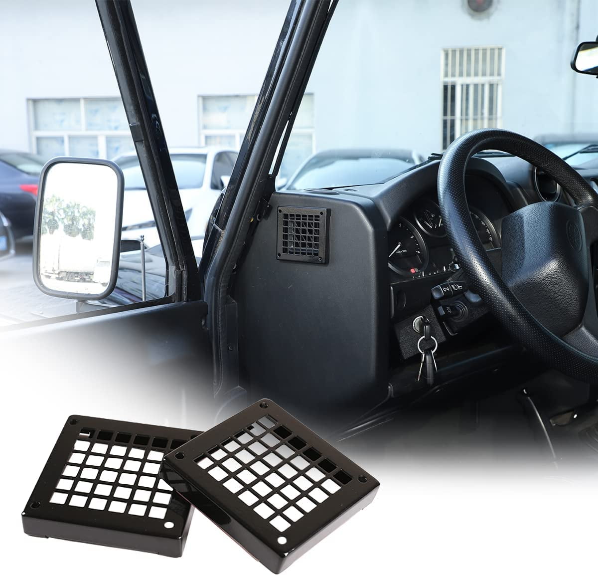 TINKI Headlight Lens Cover Fits for Land Rover Defender 90 110 2004 ...