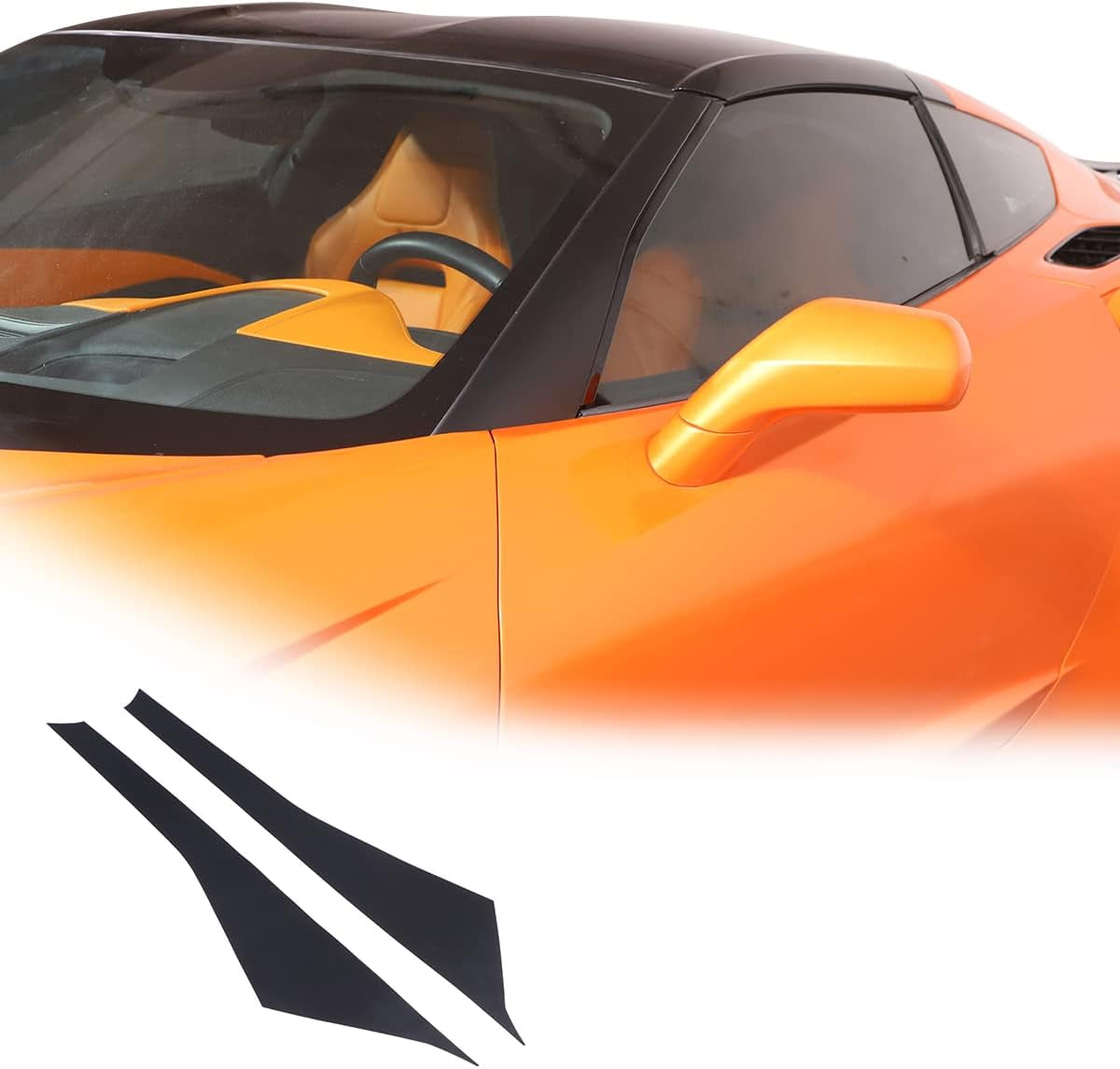 TINKI PVC Material Car Front Windshield Glass A-Pillar Trim Cover ...