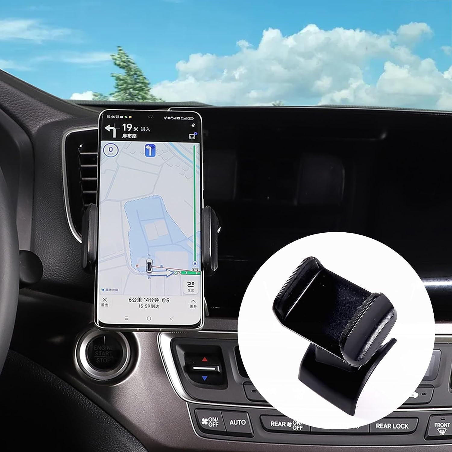 TINKI Phone Mount for Honda Pilot 2016-2022, Phone Holder Mount with ...