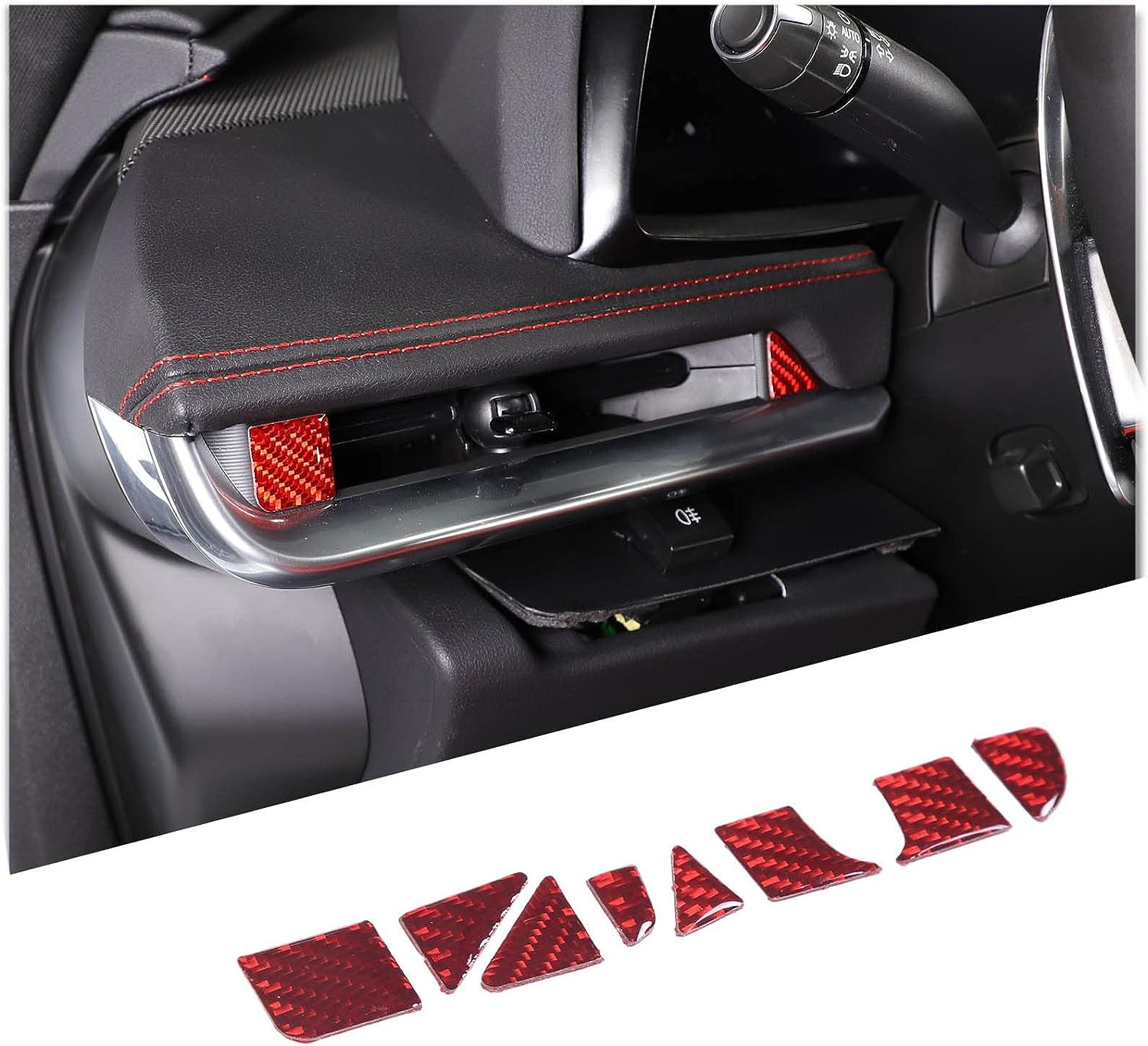 TINKI Real Carbon Fiber Air Outlet Decorative Cover Sticker Fit for ...