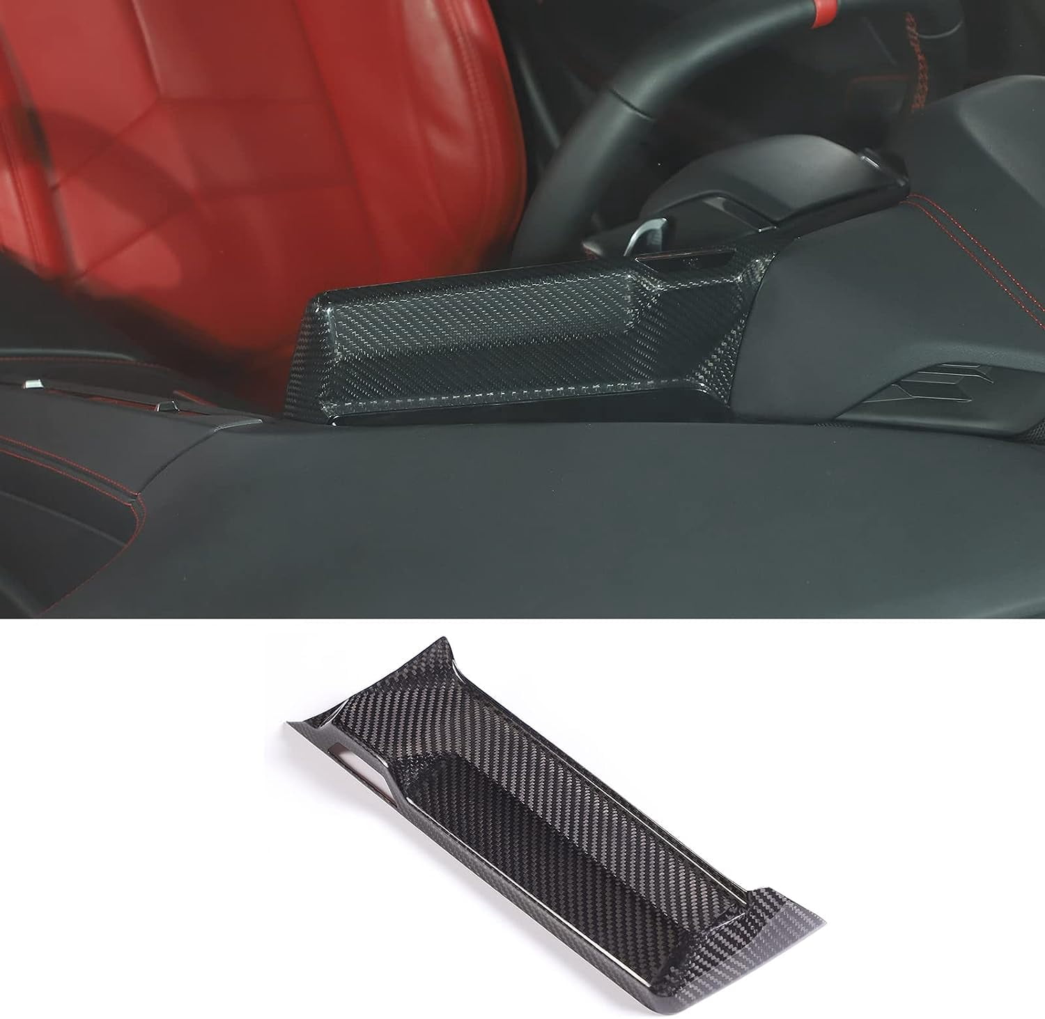 TINKI Real Carbon Fiber Center Console Navigation Screen Back Cover ...