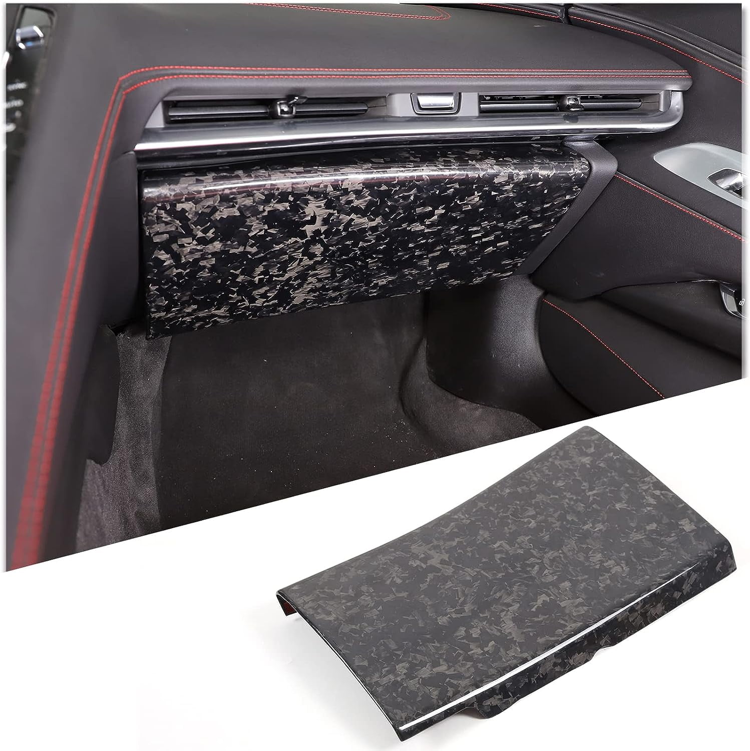 TINKI Real Carbon Fiber Co-Pilot Glove Storage Box Panel Cover ...