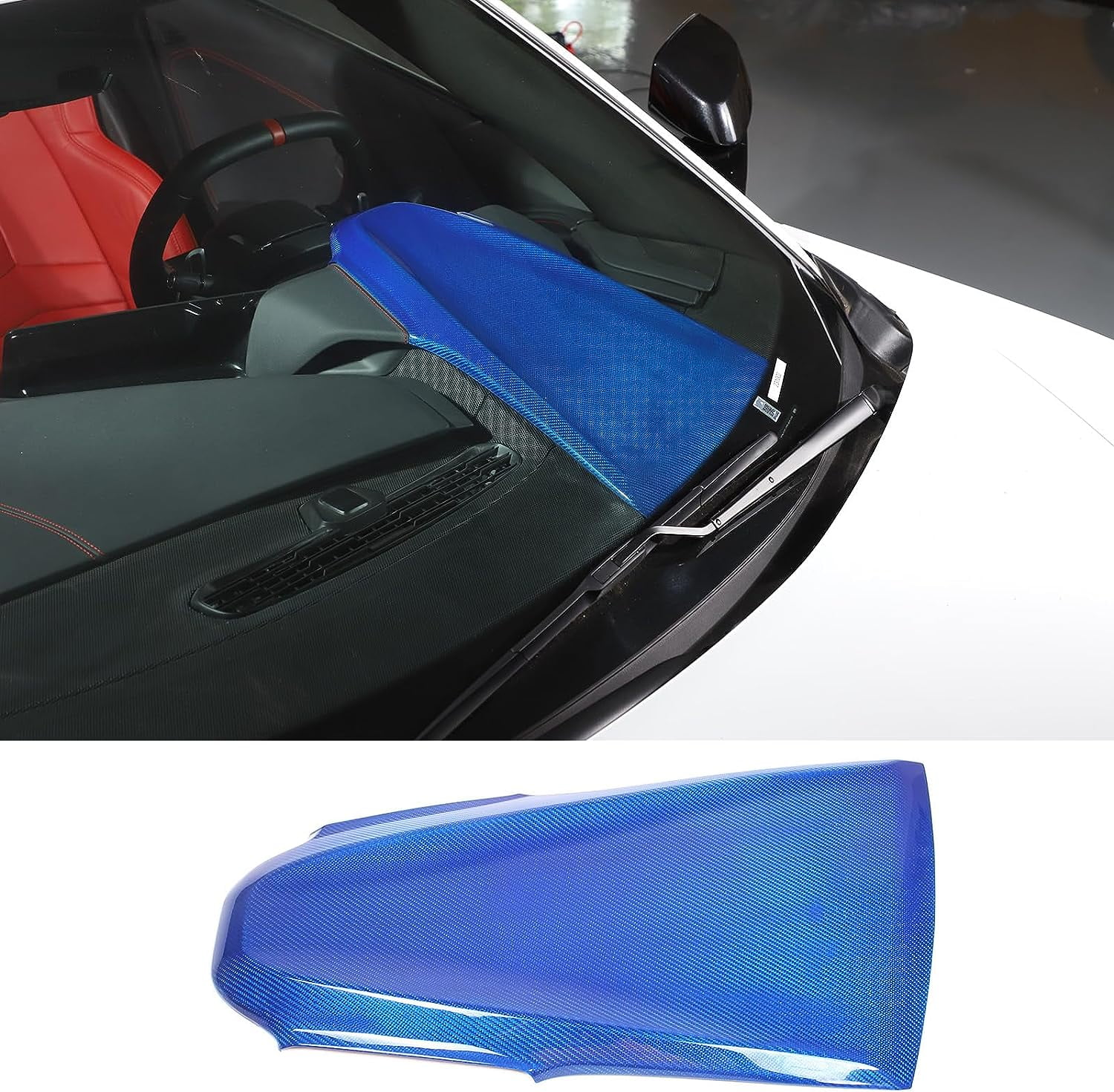 TINKI Real Carbon Fiber Interior Upper Dash Instrument Panel Cover Fit ...