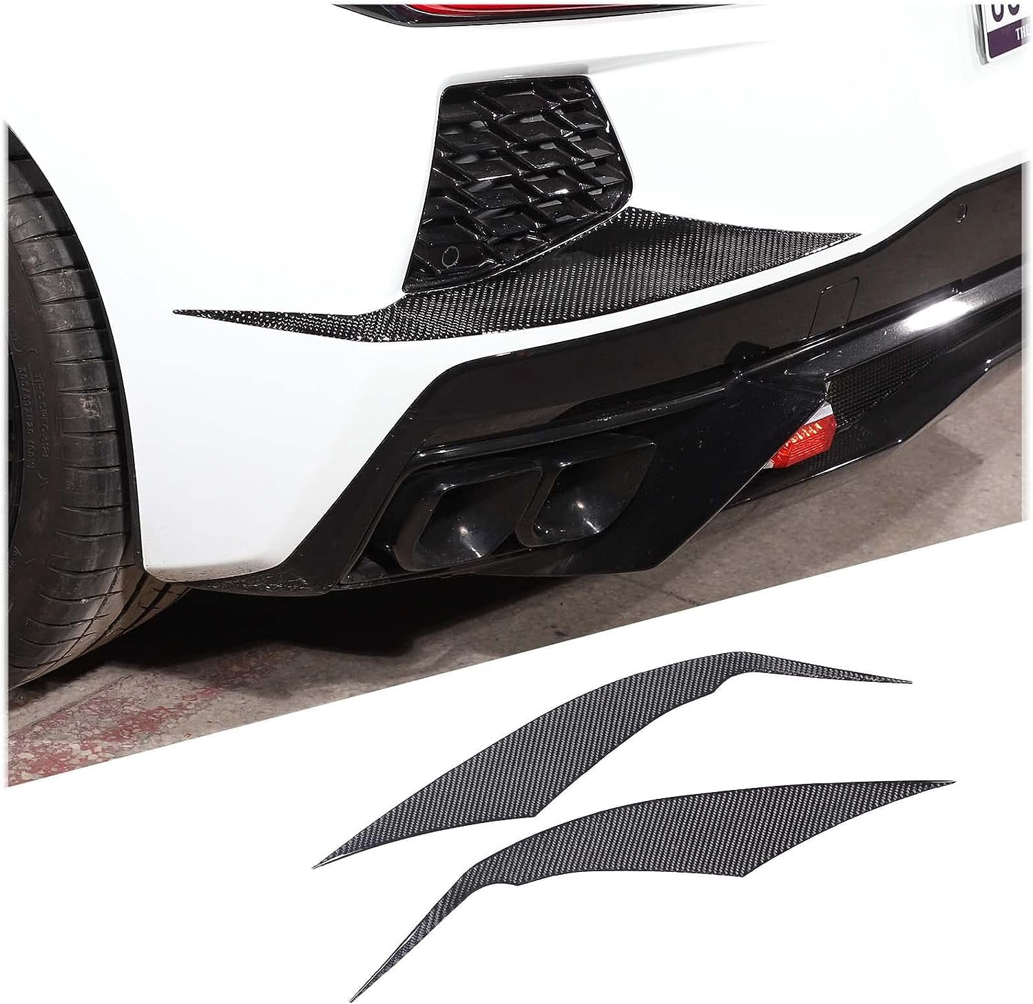 TINKI Rear Carbon Fiber Rear Air Intake Vent Trim Compatible with ...