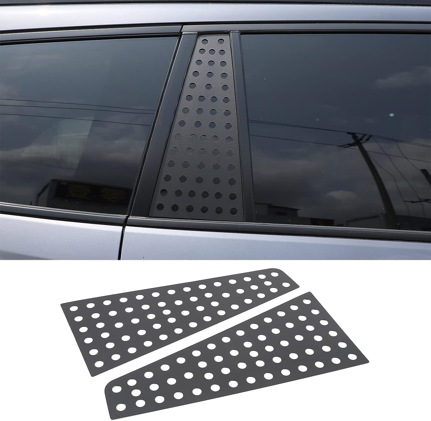 TINKI Rear Door Window Panel Cover Decoration for Honda Pilot 2016-2022 ...