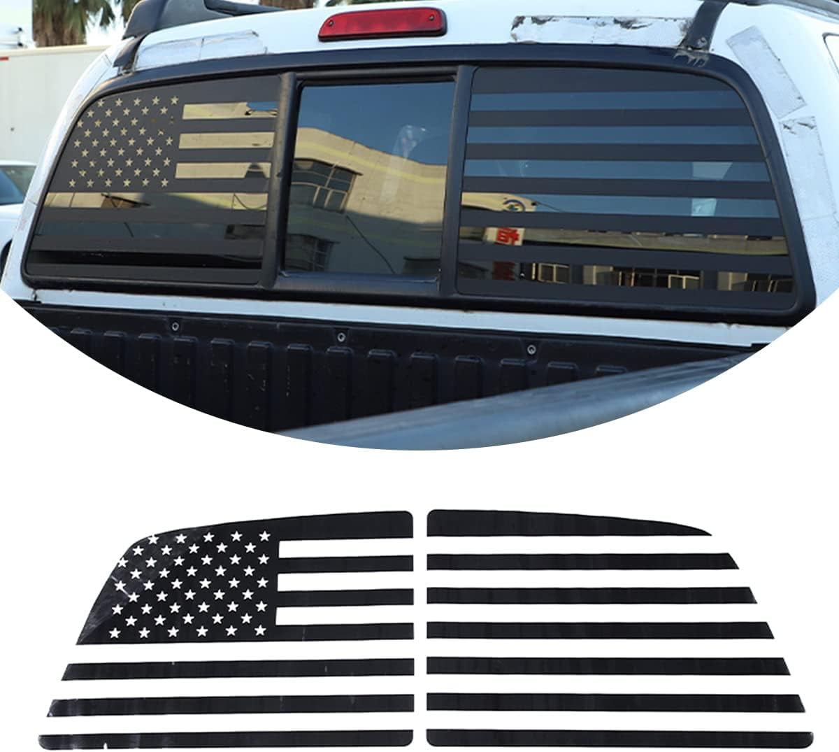 TINKI Rear Side Window American Flag Decals,Fit for Toyota Tacoma 2011 ...