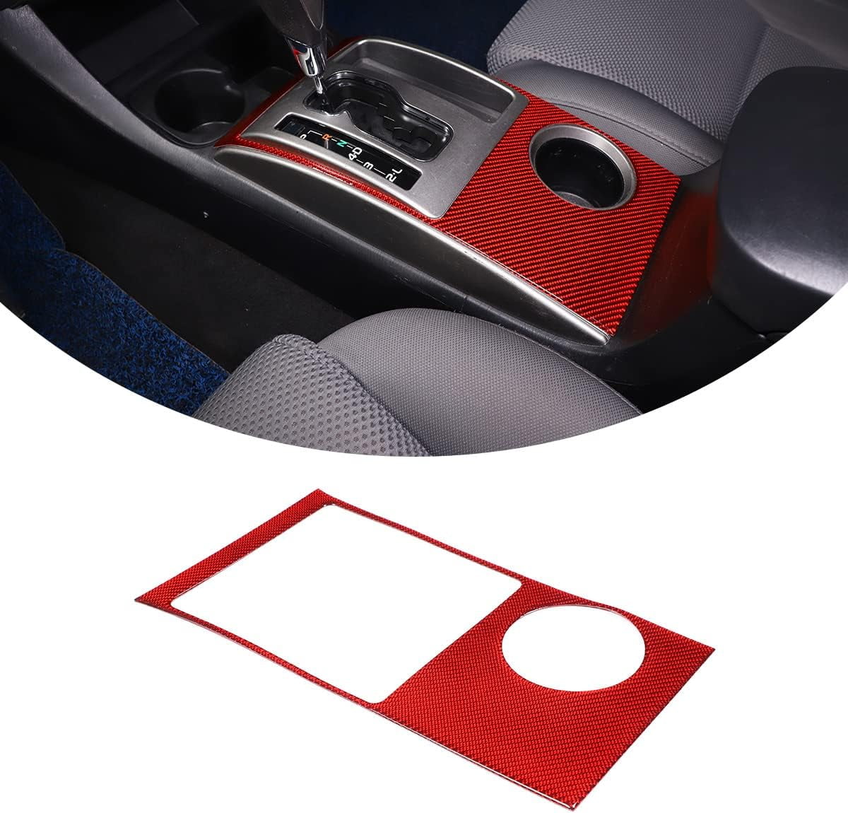 TINKI Soft Carbon Fiber Car Center Control Gear Shift Panel Sticker ...
