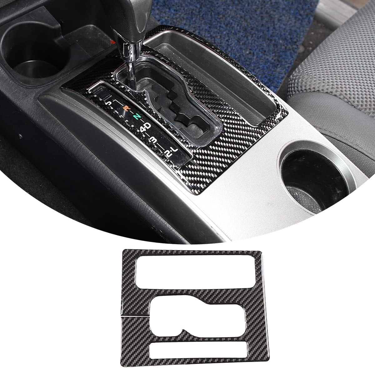 TINKI Soft Carbon Fiber Car Center Control Gear Shift Panel Sticker ...