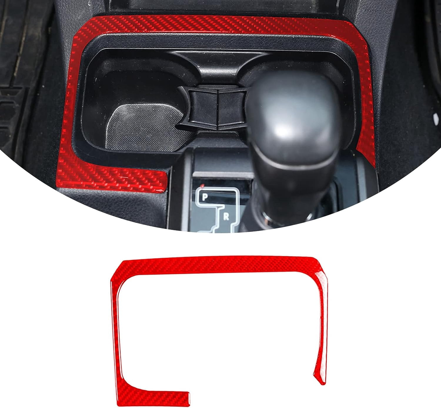 TINKI Soft Carbon Fiber Car Interior Accessory Center Storage Box Trim ...