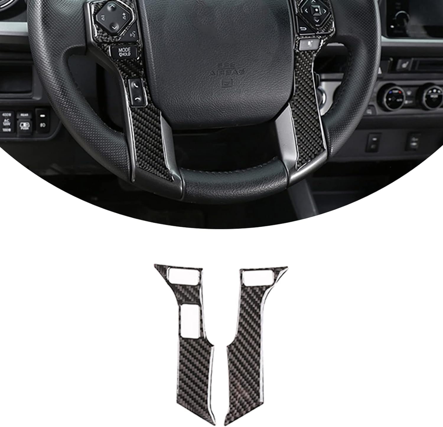 TINKI Soft Carbon Fiber Car Steering Wheel Button Frame,Steering Wheel ...