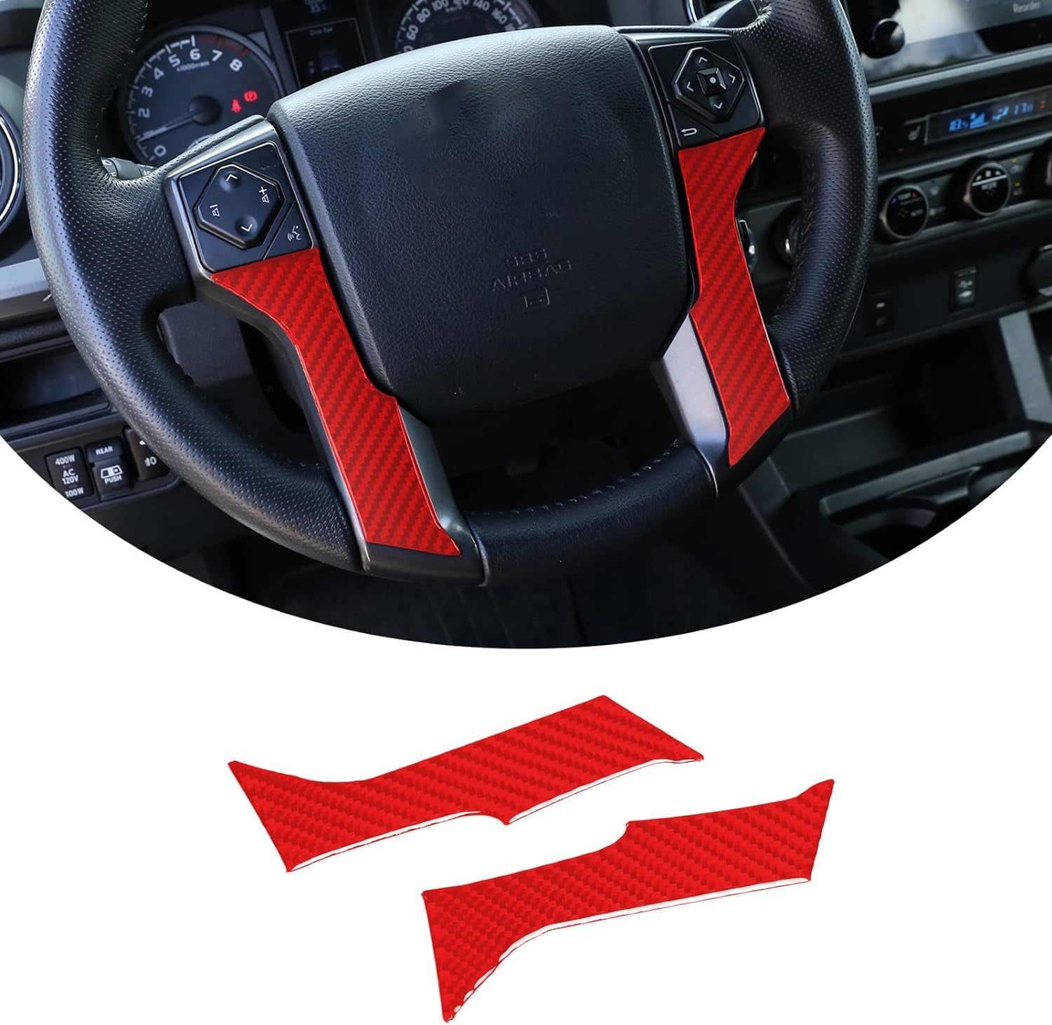 TINKI Soft Carbon Fiber Car Steering Wheel Button Frame,Steering Wheel ...