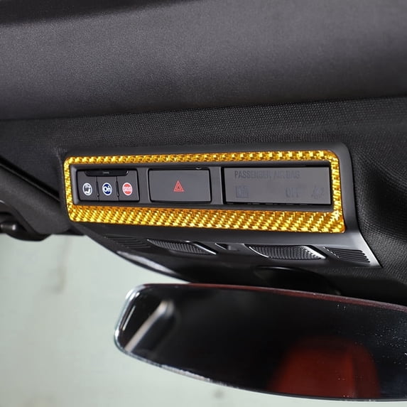 TINKI Soft Carbon Fiber Center Console Warning Light Switch Sticker ...