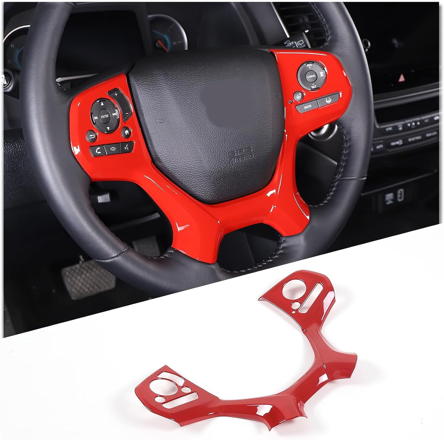 TINKI Steering Wheel Cover Trim for Honda Pilot 2019-2022/ Honda ...