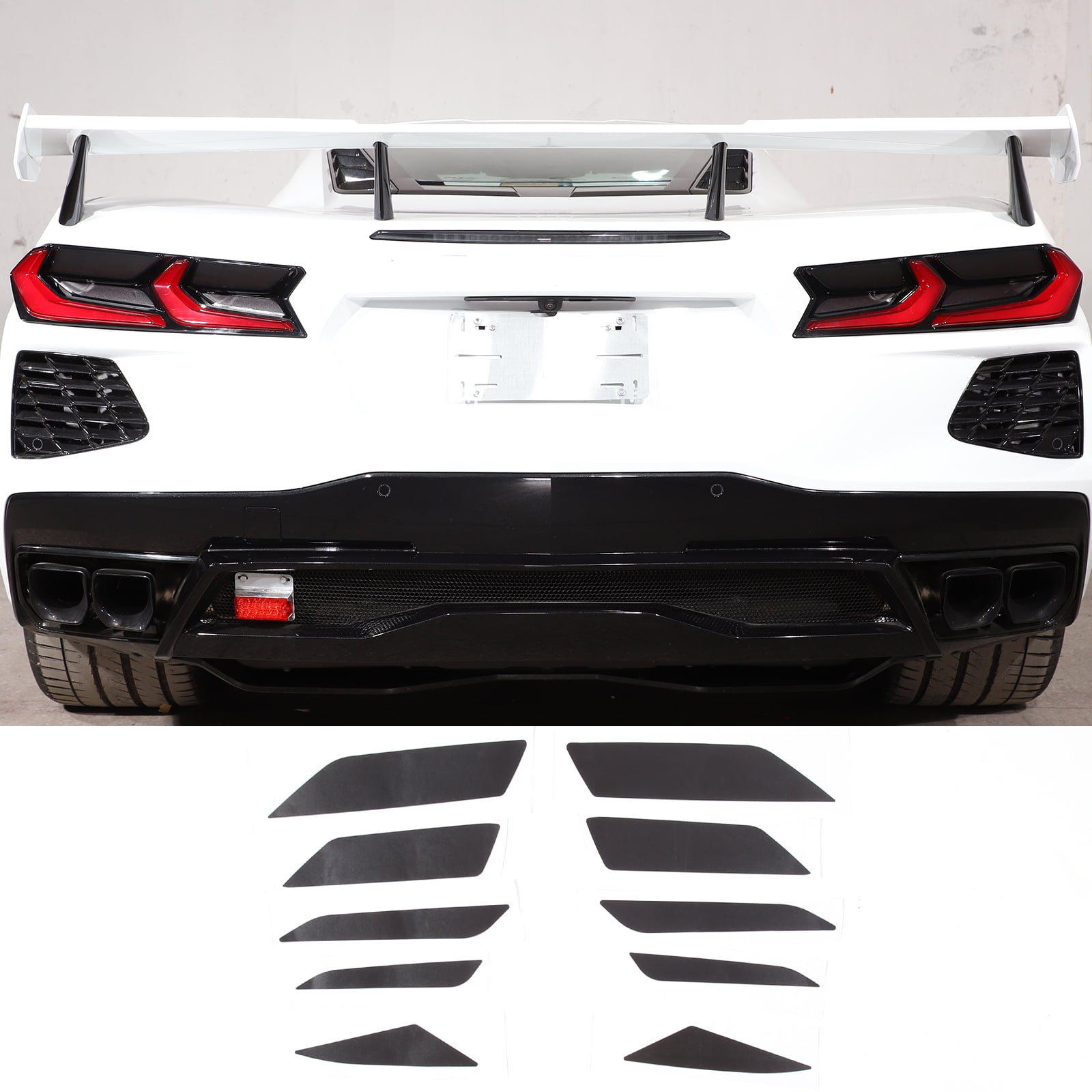 TINKI Taillight Frame Trim Film Compatible with Chevrolet Corvette C8 ...
