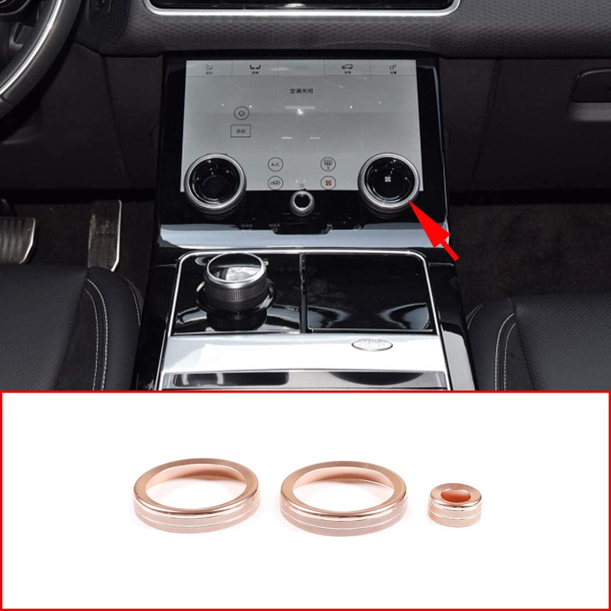 TINKI for Range Rover VELAR 2017-2019 Aluminum Alloy Car Central Air ...