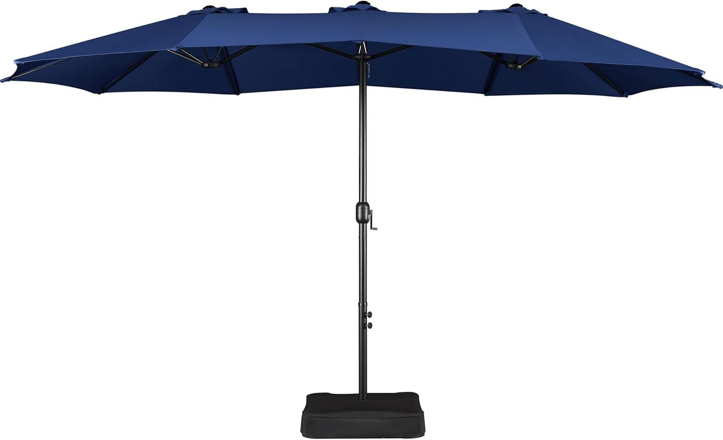 TINKLE WELL 15ft Patio Umbrella with Base, Large Rectangle Outdoor ...