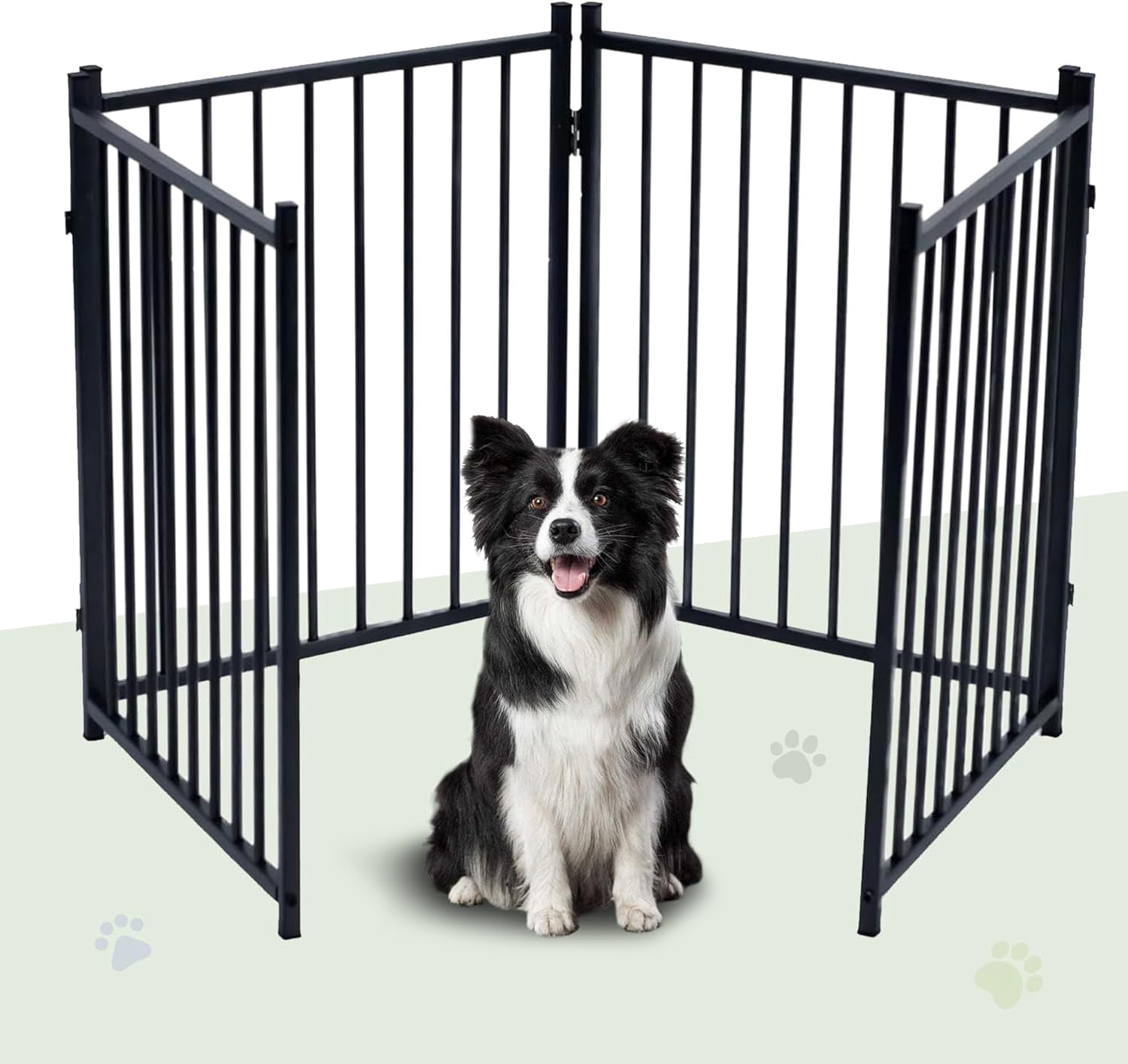 TINKLE WELL 24-Inch 4-Panel Foldable Dog Playpen Indoor Outdoor Dog ...