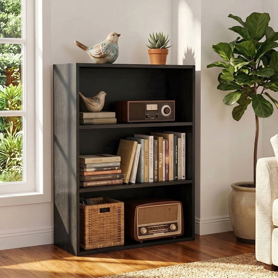 TINKLE WELL 3-Tier Bookshelf, Open Bookcase and Bookshelves, 29 Inch ...