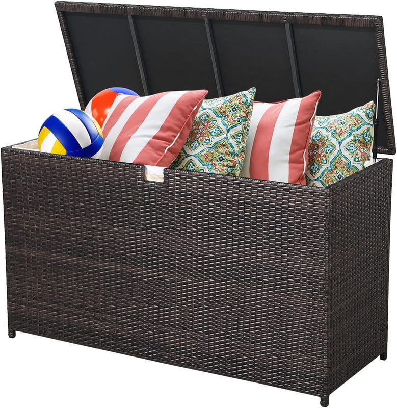 TINKLE WELL Outdoor Storage Box, 120-Gallon Extra-Large Weatherproof ...