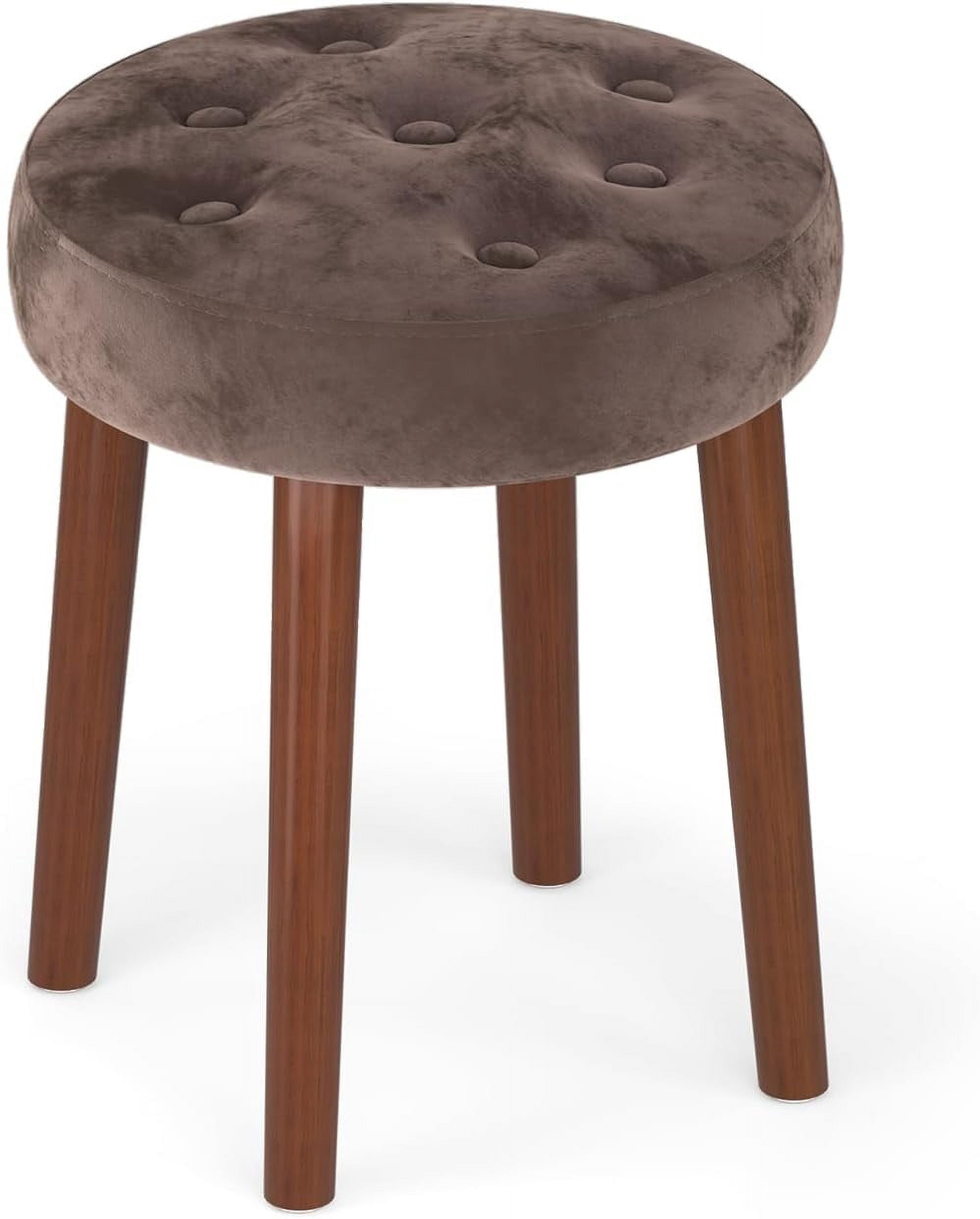 TINKLE WELL Vanity Stool Chair Round Makeup Chair Sitting Stool Table ...