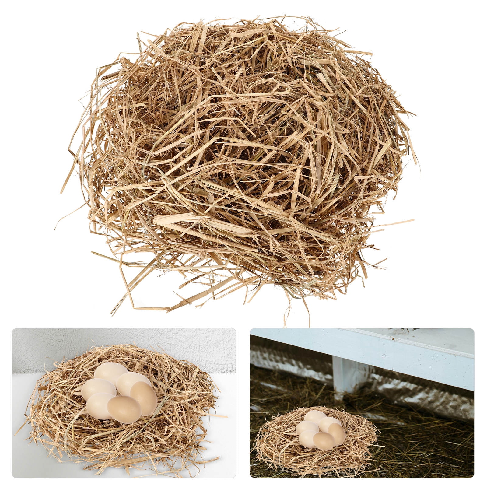 TINKSKY 1 Set Coop Nesting Shredded Straw Light Yellow for Egg ...