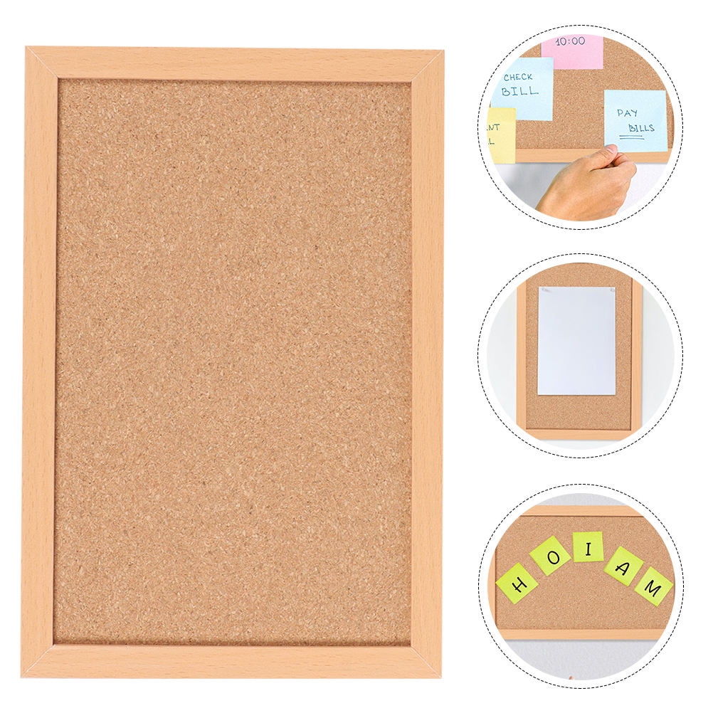 TINKSKY 1 Set Hanging Cork Board Memo Display Board With Hooks For Easy ...