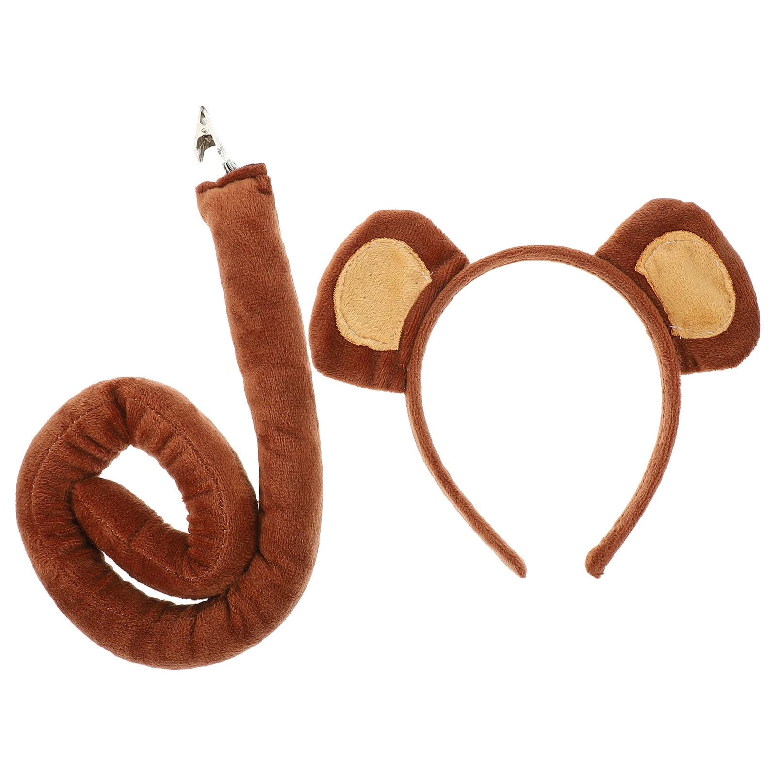 TINKSKY 1 Set Monkey Ear Headband with Tail Animal Costume for Cosplay ...