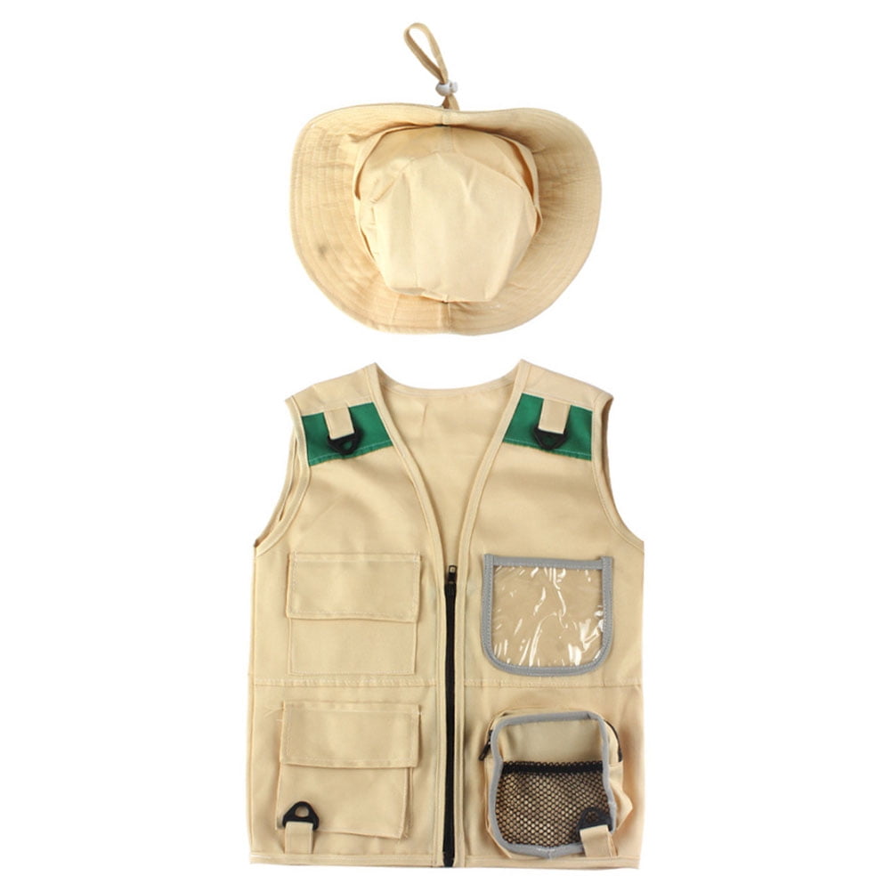 TINKSKY 1 Set of Kids Role-play Clothes Outdoor Explorer Hat Vest for ...