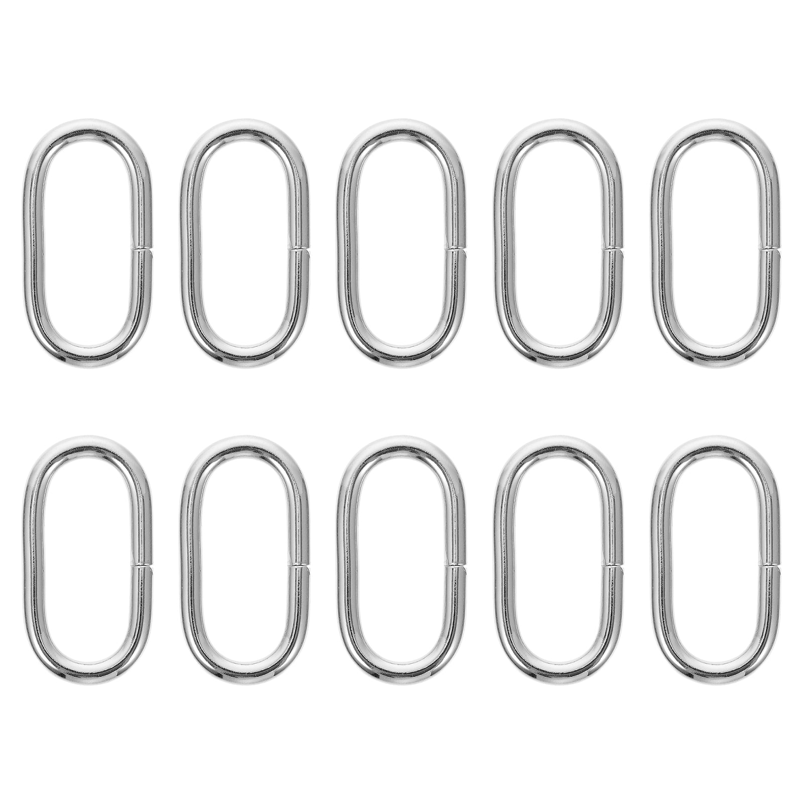 10pcs Bag Shoulder Strap Loops Metal Ring Coil DIY Connecting - Walmart.com