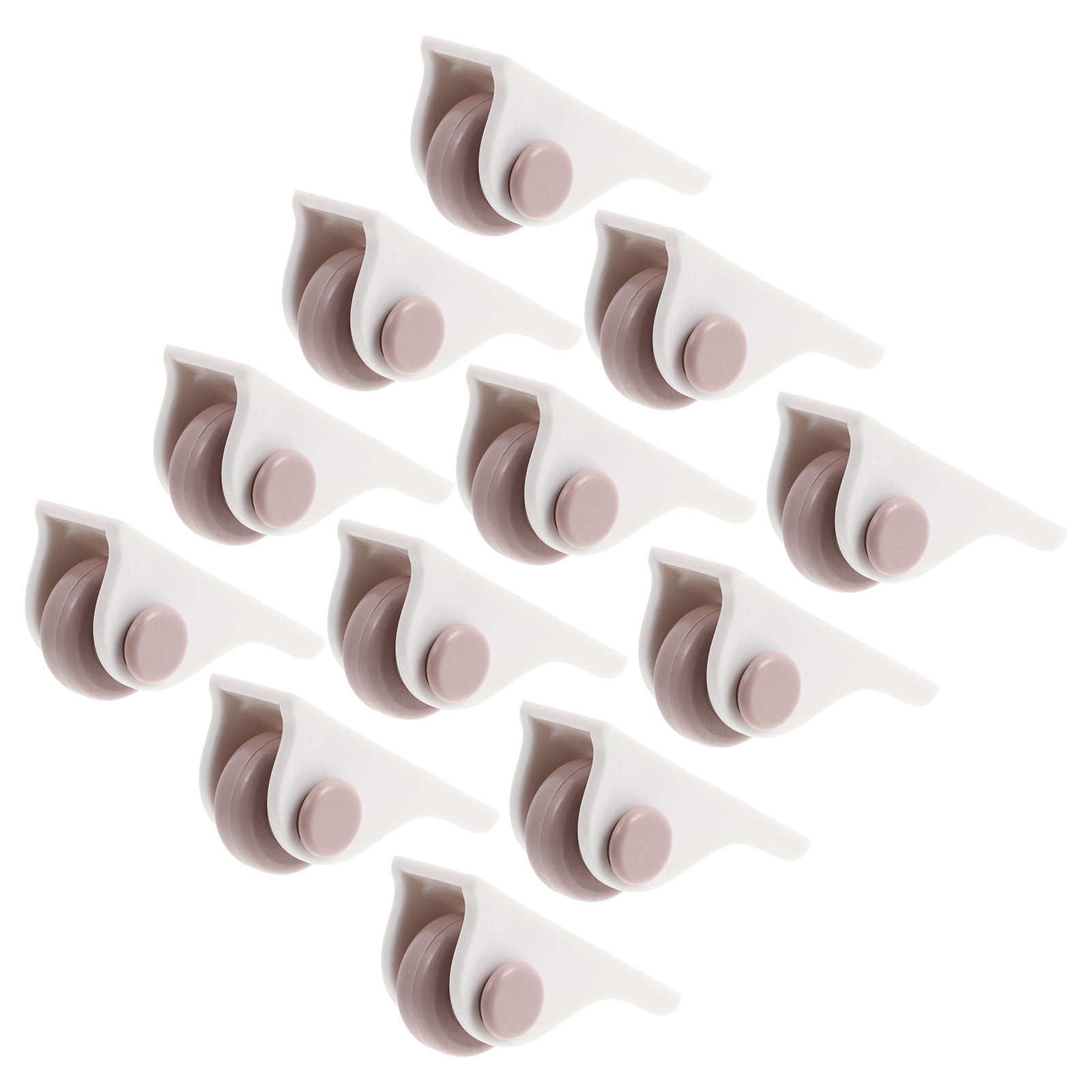 TINKSKY 12Pcs Self Adhesive Small Casters Storage Box Pulley Pink ABS ...