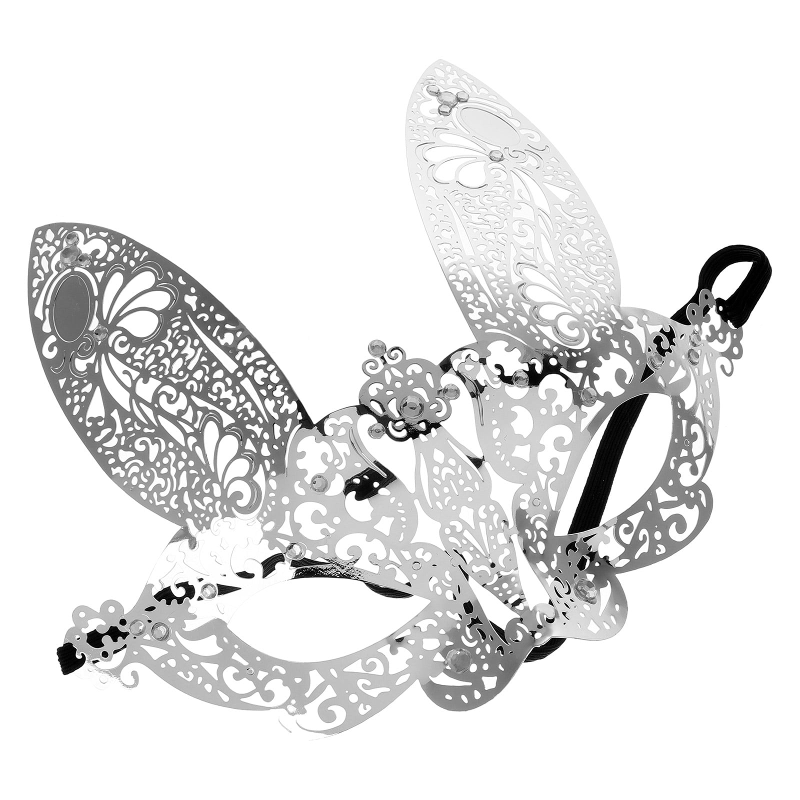 TINKSKY 1Pack Masquerade Mask Rabbit Face Mask Silver For Women And Men ...