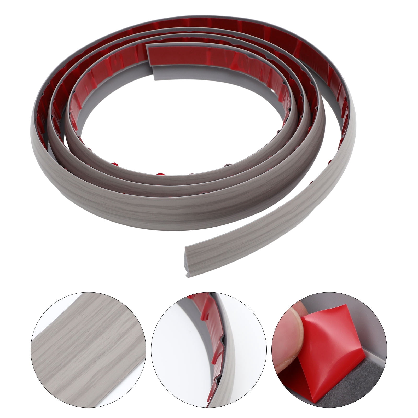 TINKSKY 1Pcs Grey Wood Grain Pvc Floor Transition Strip for Flooring ...