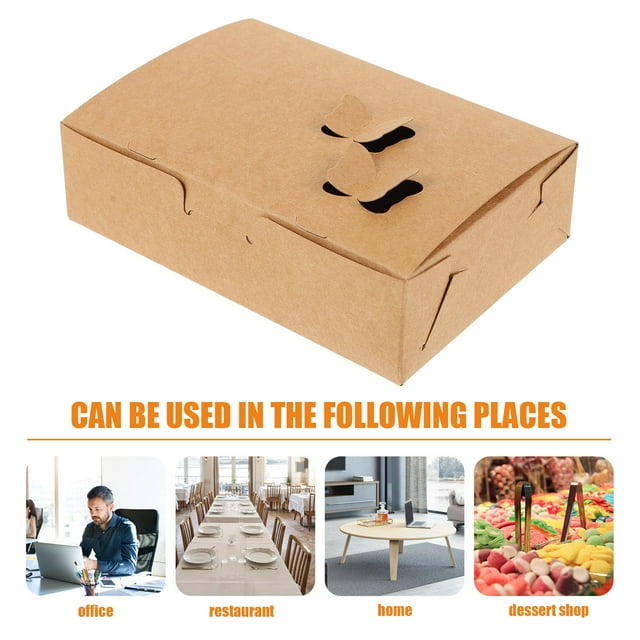 IMIKEYA 25PCS Food Box for Chicken Paper Khaki Rectangular for General ...