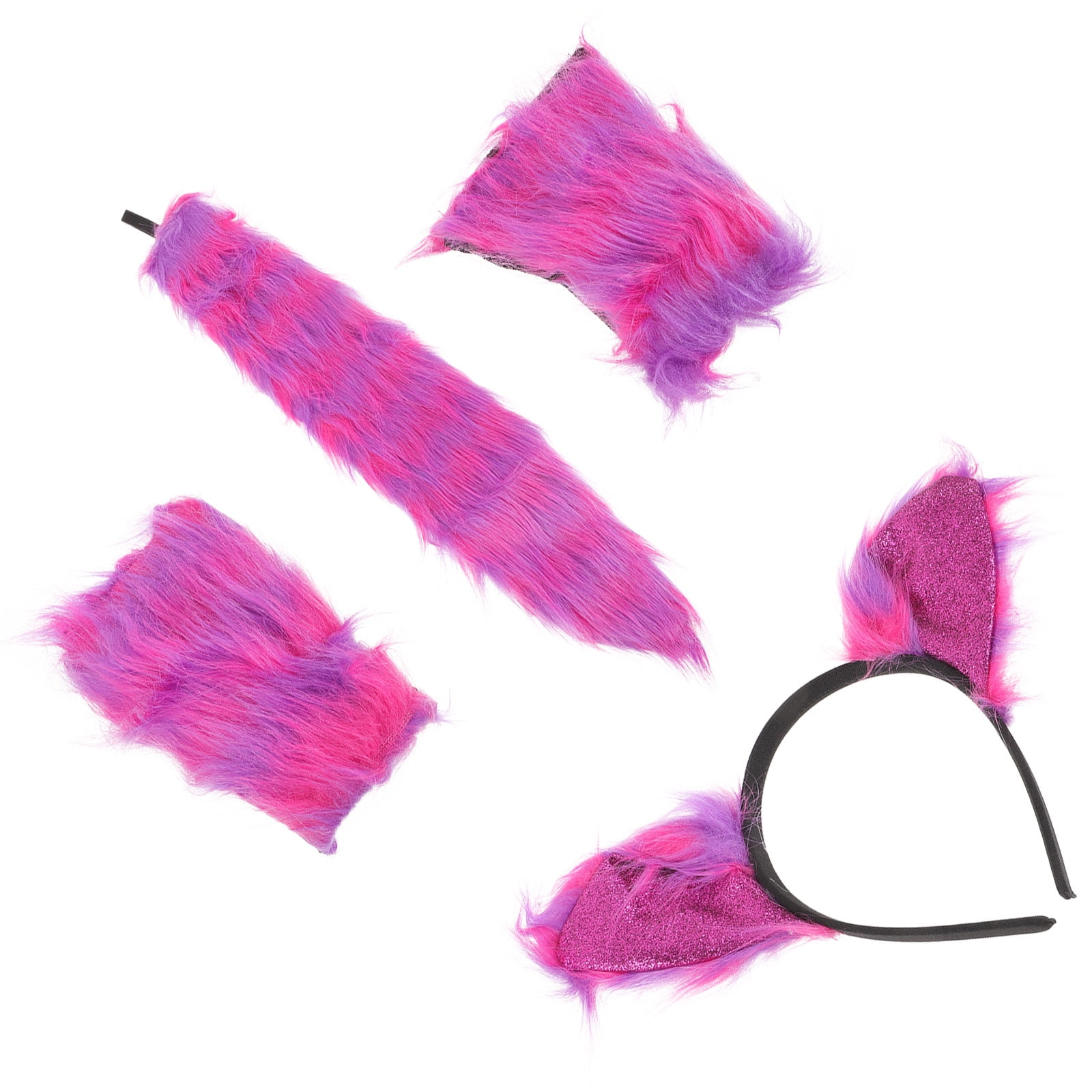 TINKSKY 54Pcs Furry Animal Ears Headband Curved Round Cosplay ...