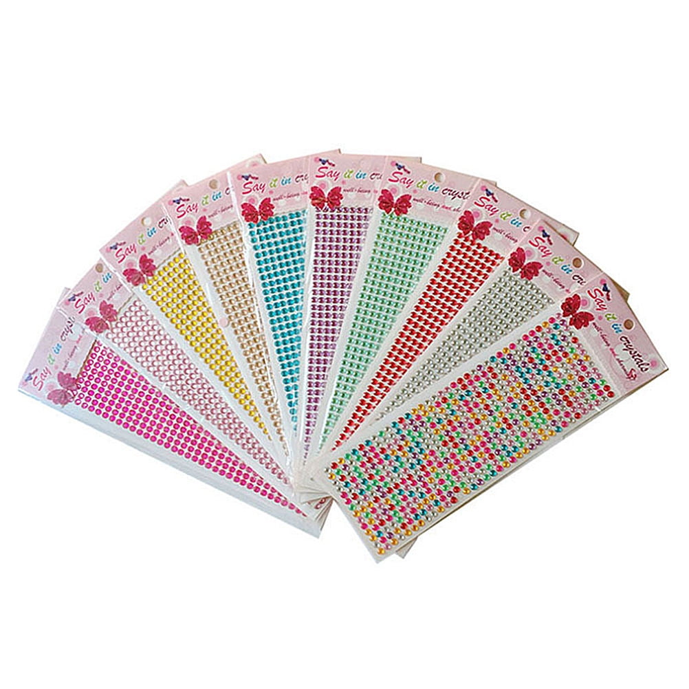 TINKSKY 5Set Craft Pearls Flat Back for Paper Crafts Assorted Color ...
