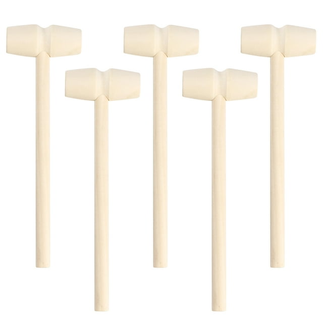 TINKSKY 5pcs Mini Wooden Hammer Mallet Pounding Toy Creative Cute ...
