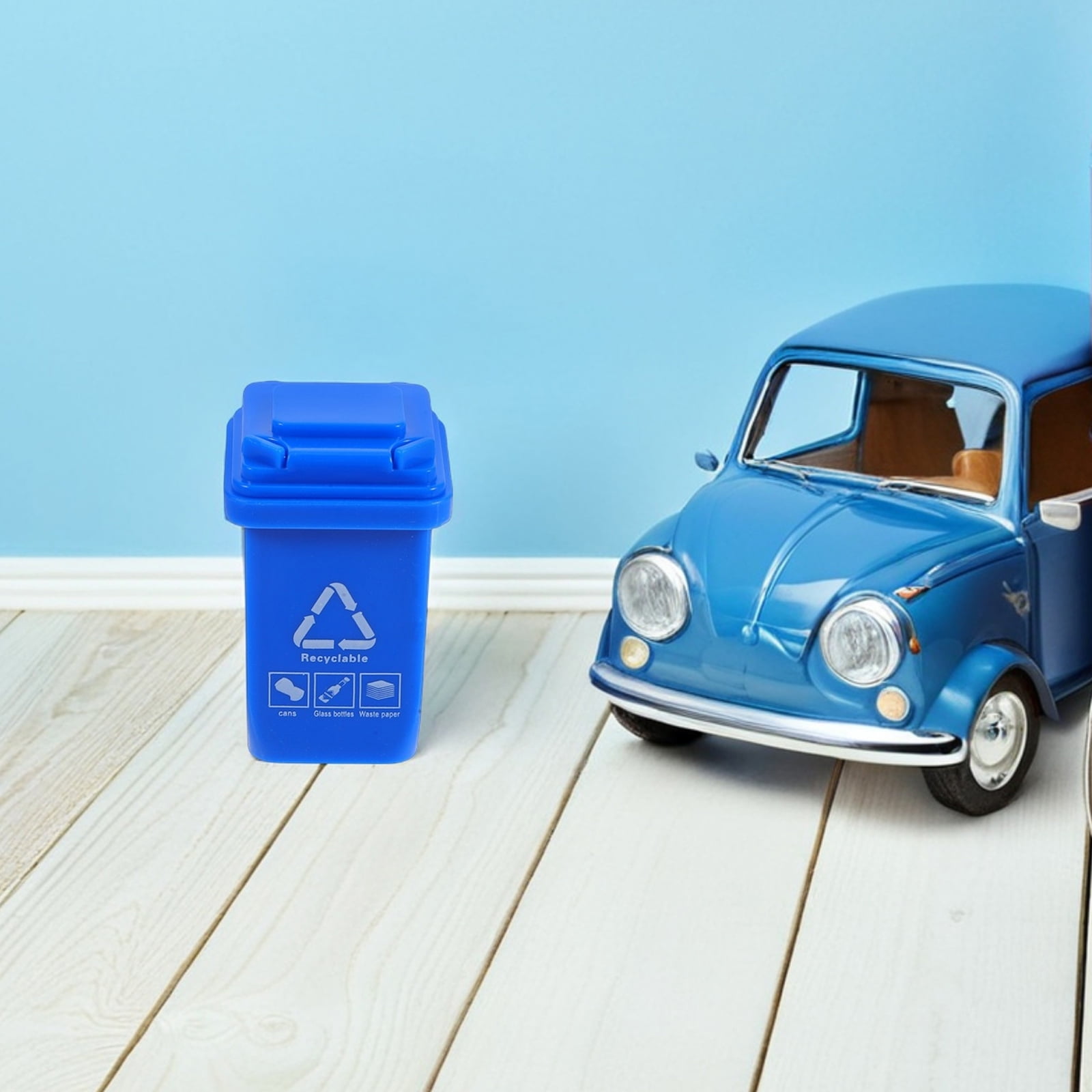 TINKSKY 5pcs Simple Design Mini Trash Can Assorted Color ABS Garbage ...