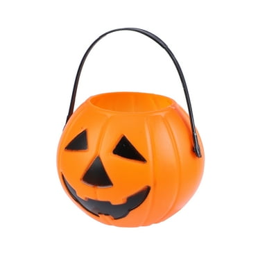 24pcs Halloween Portable Pumpkin Bucket Children Trick or Treat Pumpkin ...