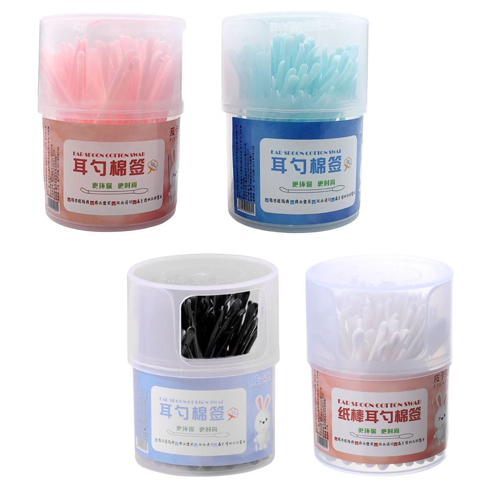 TINKSKY Assorted Color Doubleheaded Cotton Swabs for Ear Cleaning and ...