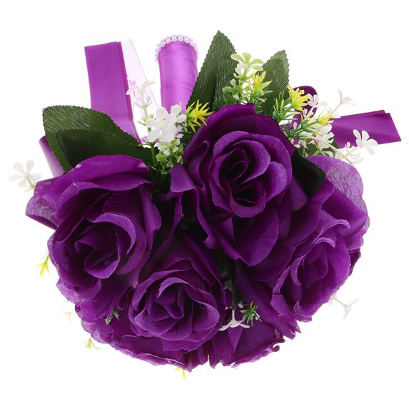 TINKSKY Bridal Bouquet Hand Tossing Silk Flower Wedding Toss Bouquet ...