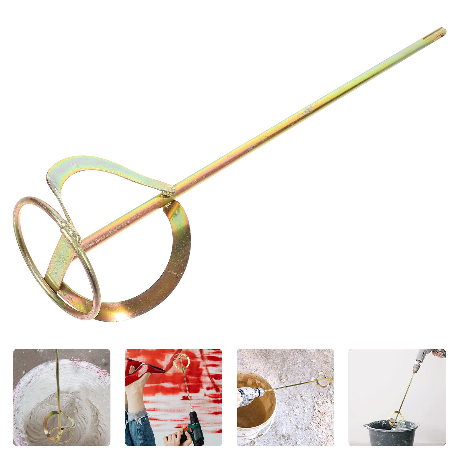 TINKSKY Cement Stirrer Mixing Tool Carbon Steel Wall Mud Stirrer ...
