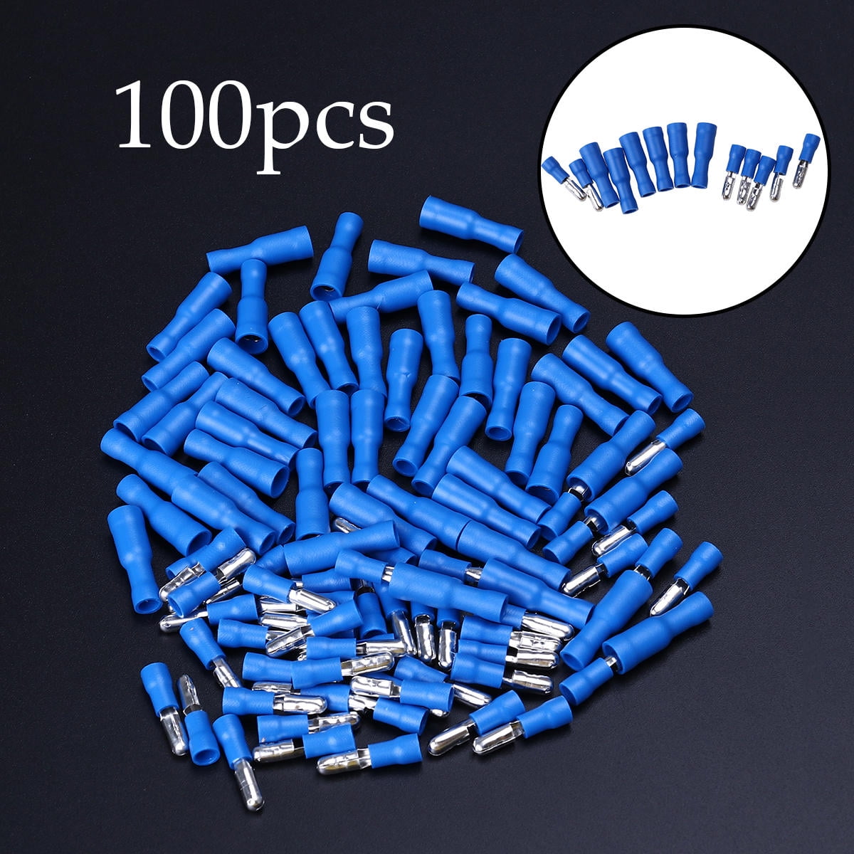 TINKSKY Copper and PVC Insulated Male Female Quick Splice Terminals ...