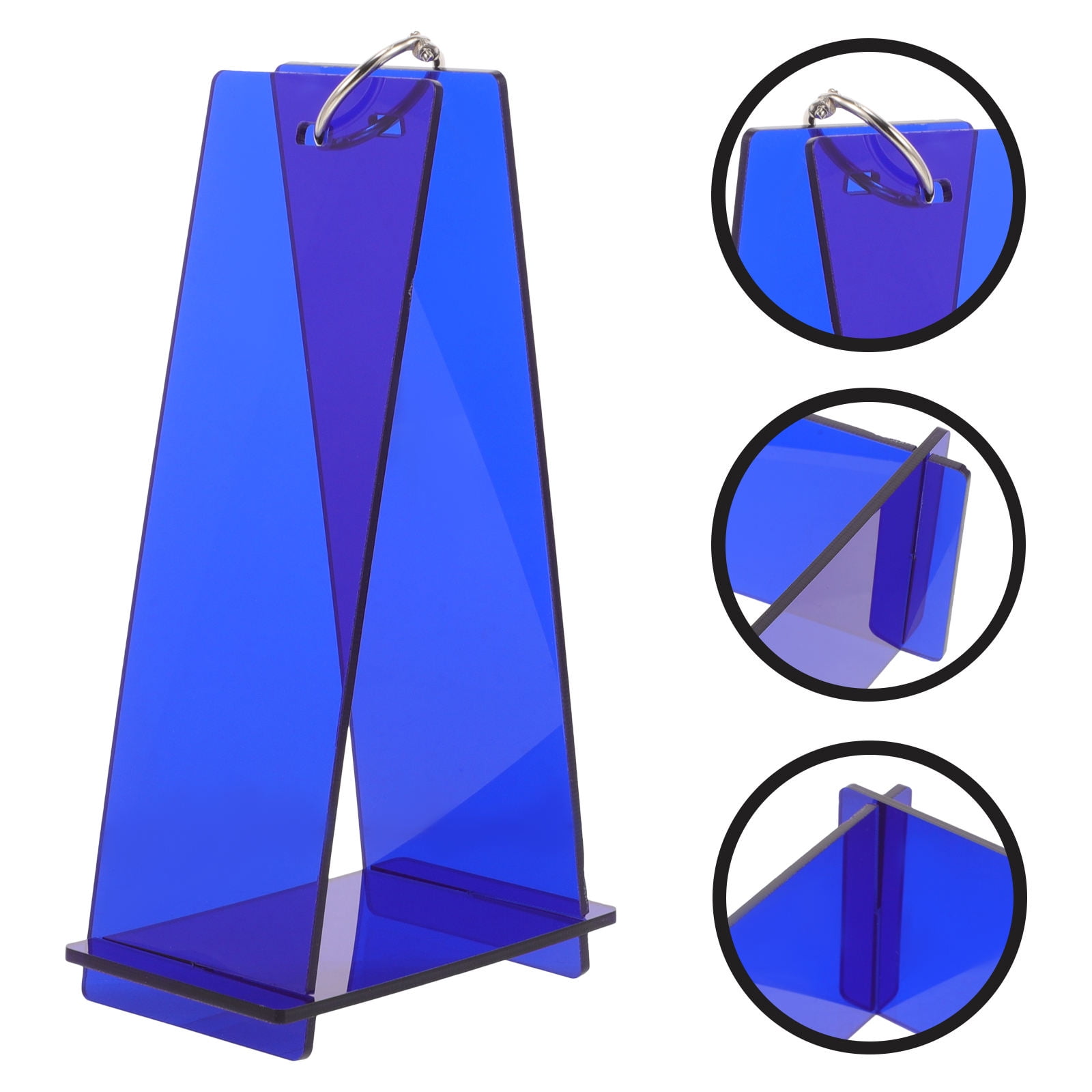 NICEXMAS Desktop Calendar Holder Blue Acrylic Stand for Tabletop Office ...