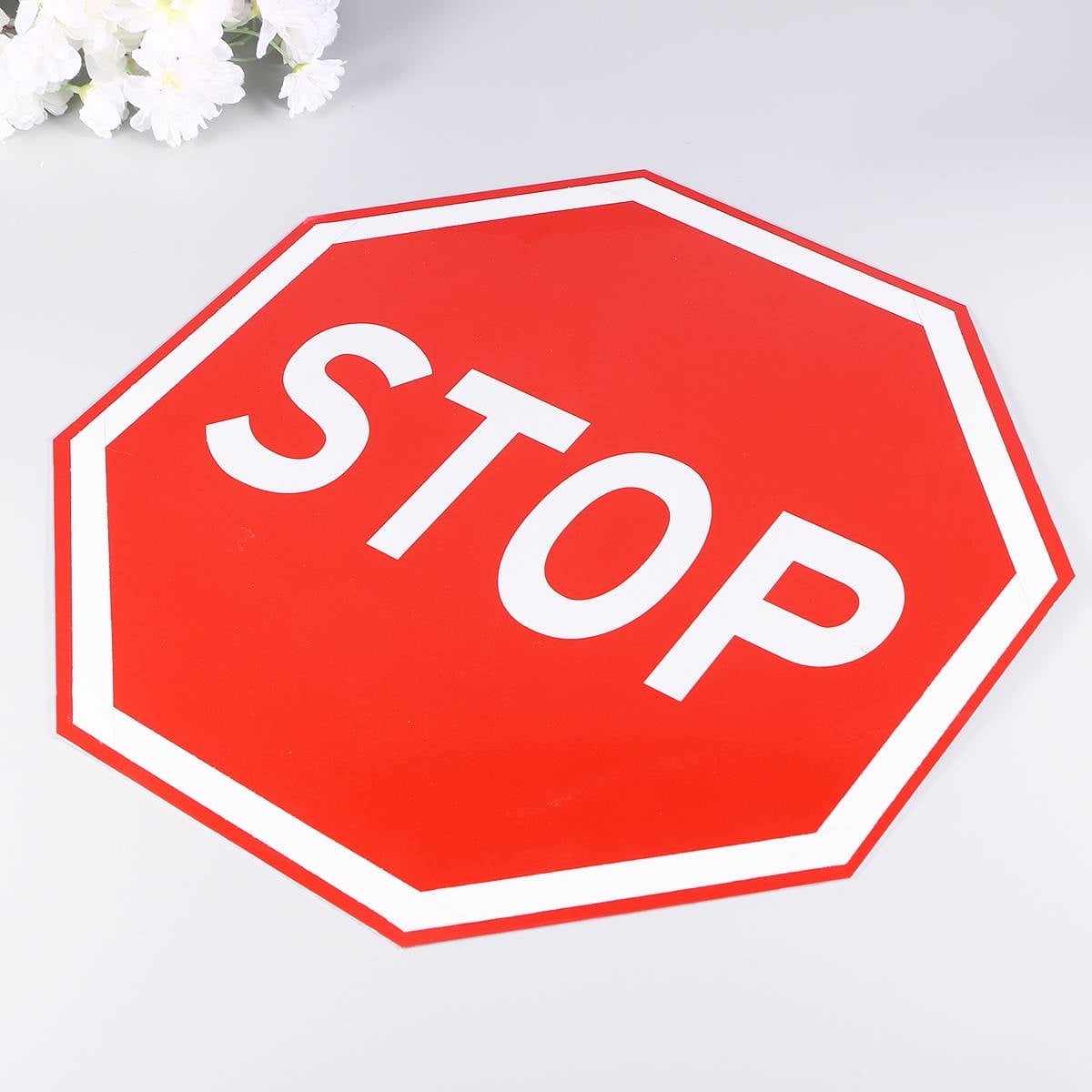 NICEXMAS Stop Safety Sign Red Aluminum Plate for Wall Decoration ...