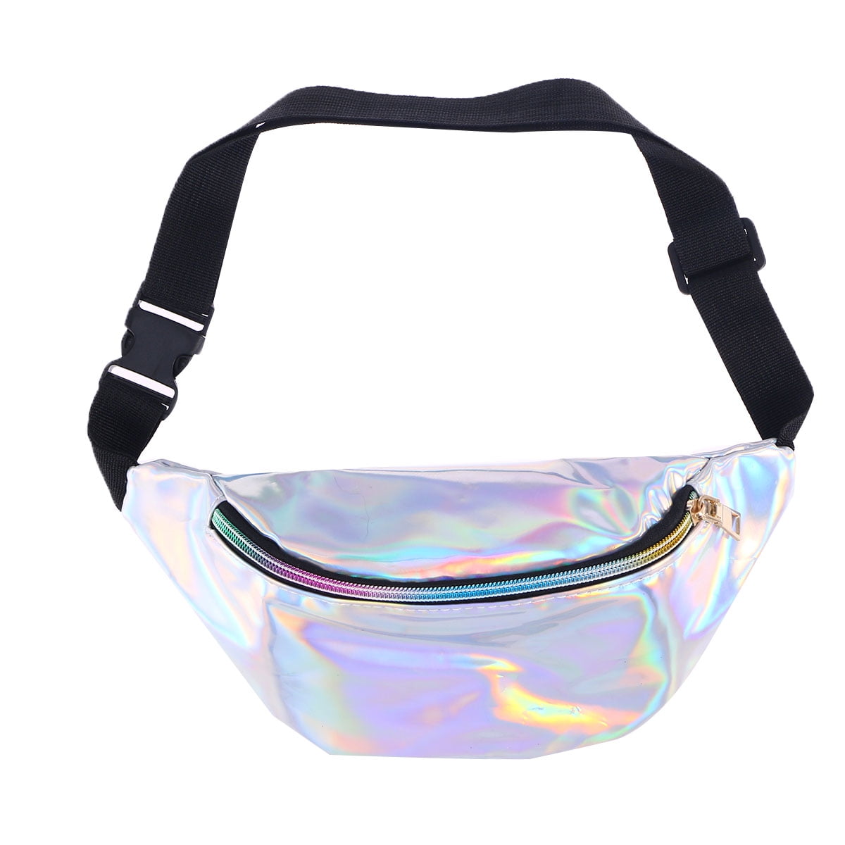 TINKSKY Fashion Holographic PU Leather Shinning Fanny Pack Waist Packs ...