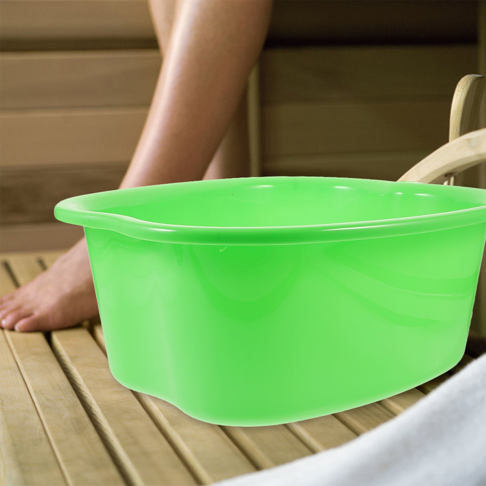 TINKSKY Feet Bucket Foot Washing Bucket Plastic Green 1Pcs for Home Use ...