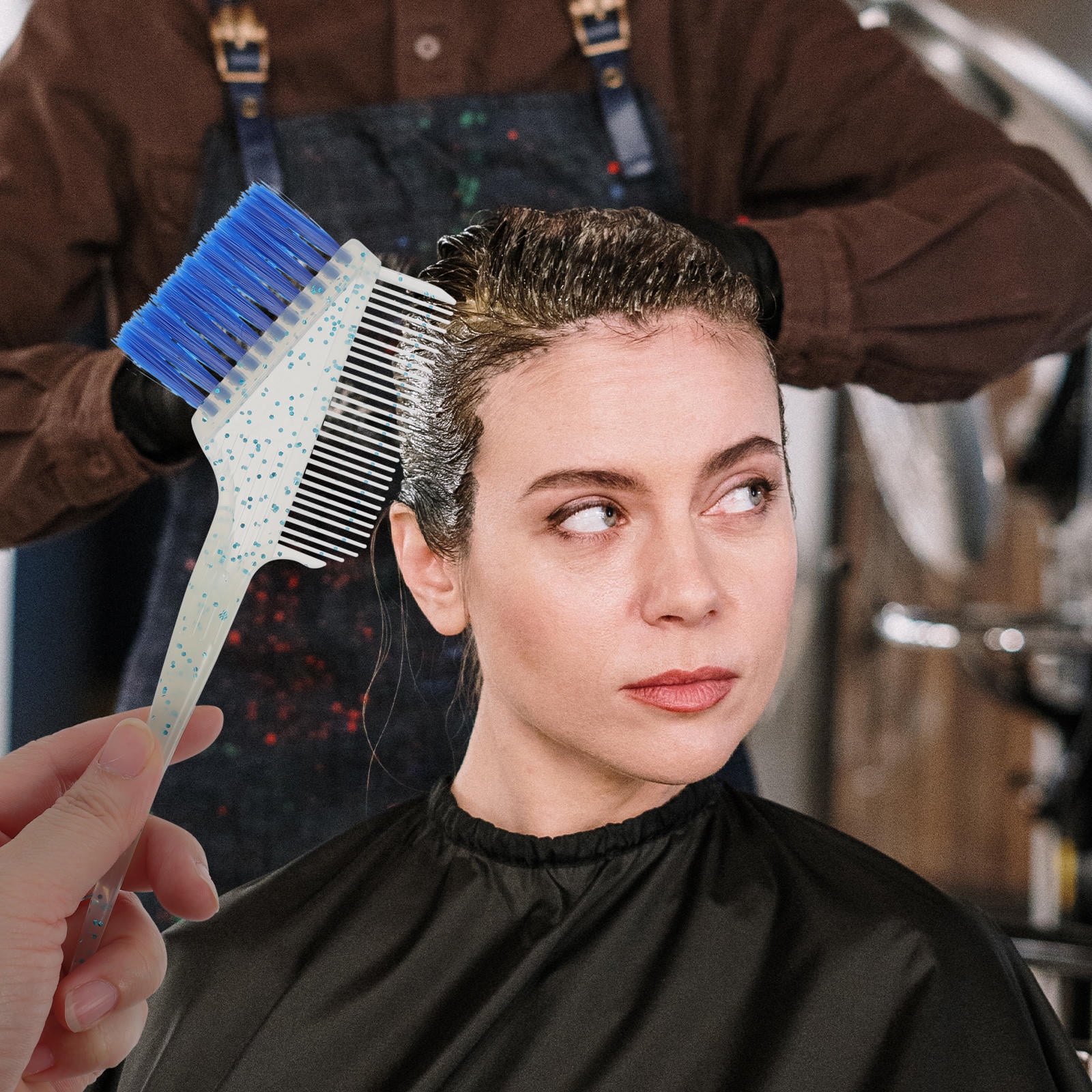 TINKSKY Hair Coloring Hair Color Applicator Brush Fiber Transparent ...